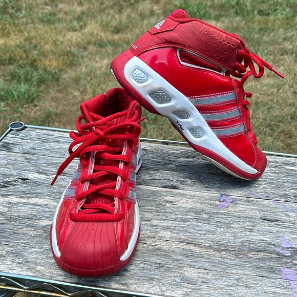 adidas | Shoes | Adidas Mens Pro Model Sneakers Size 8 2 Red And White ...